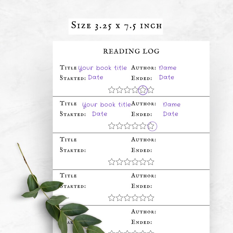 Printable Bookmark, Black and White Reading Log, Library Card Book Mark ...