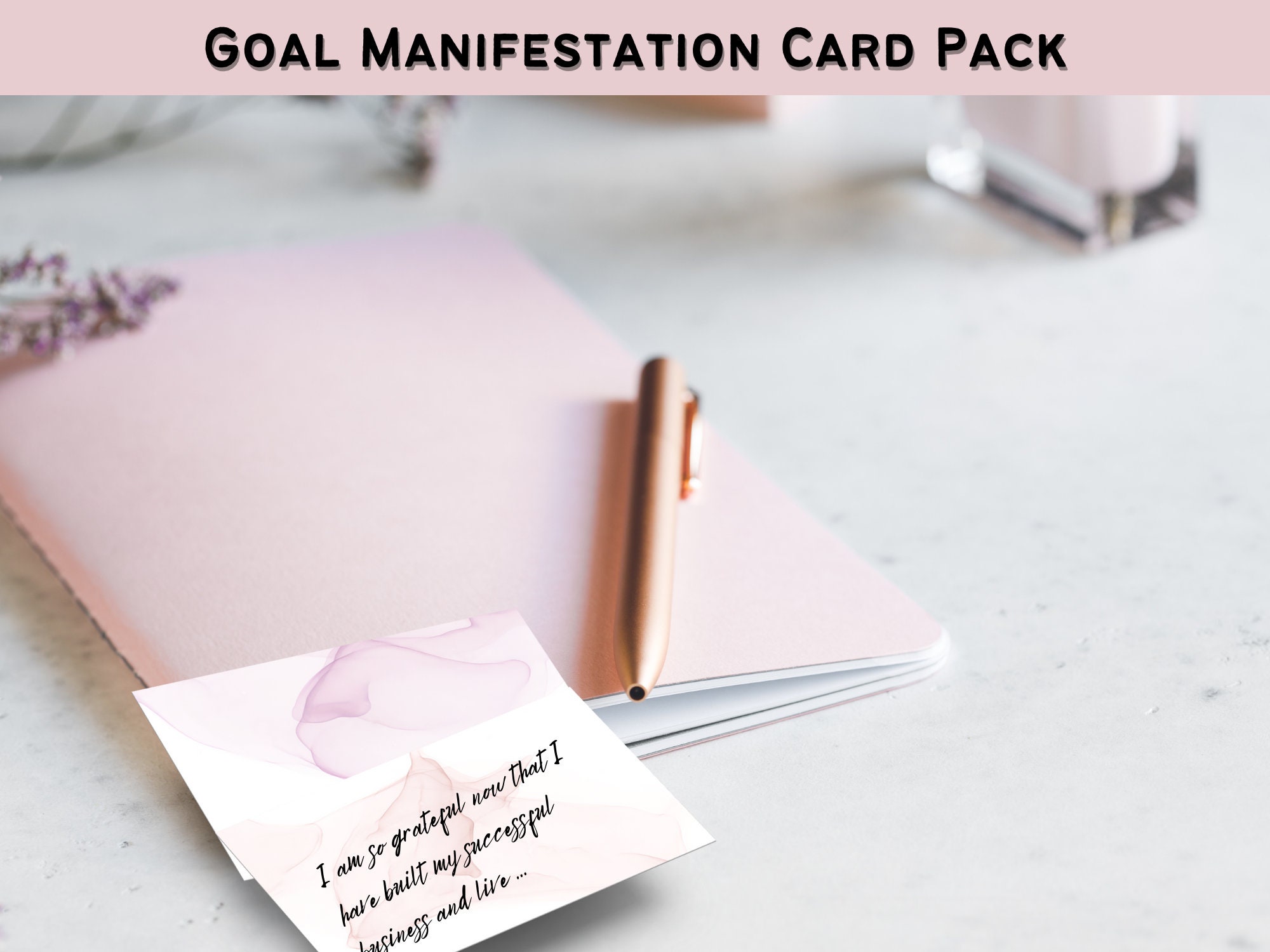 Manifestation Printable Cards, Personal Goal Cards, Printable Instant ...
