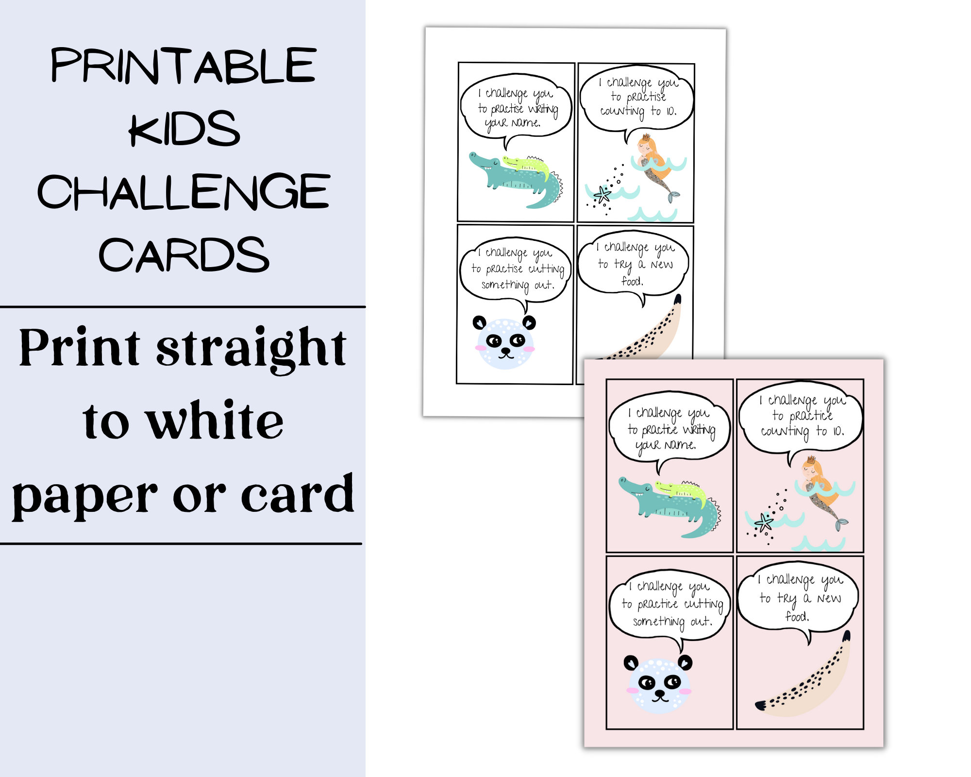 Printable Kids Challenge Cards, Communication Skills Card Packs ...