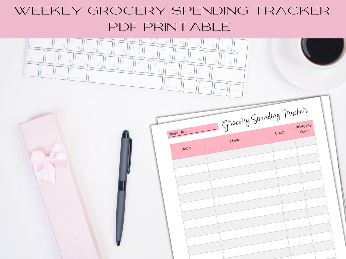 Weekly Grocery Spending Tracker, Budget Template, Instant Download ...