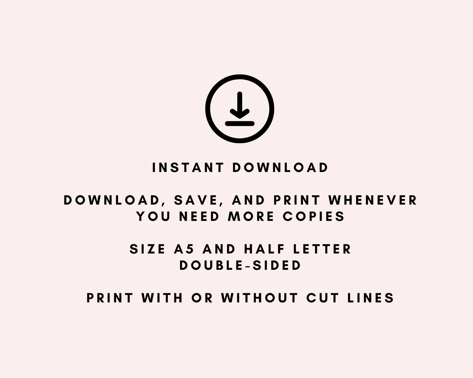 Daily Printable Calorie and Exercise Tracker Planner Insert | Etsy