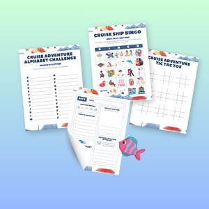 Kids Cruise Holiday Activity Sheet Printables, Instant Download, Kids ...