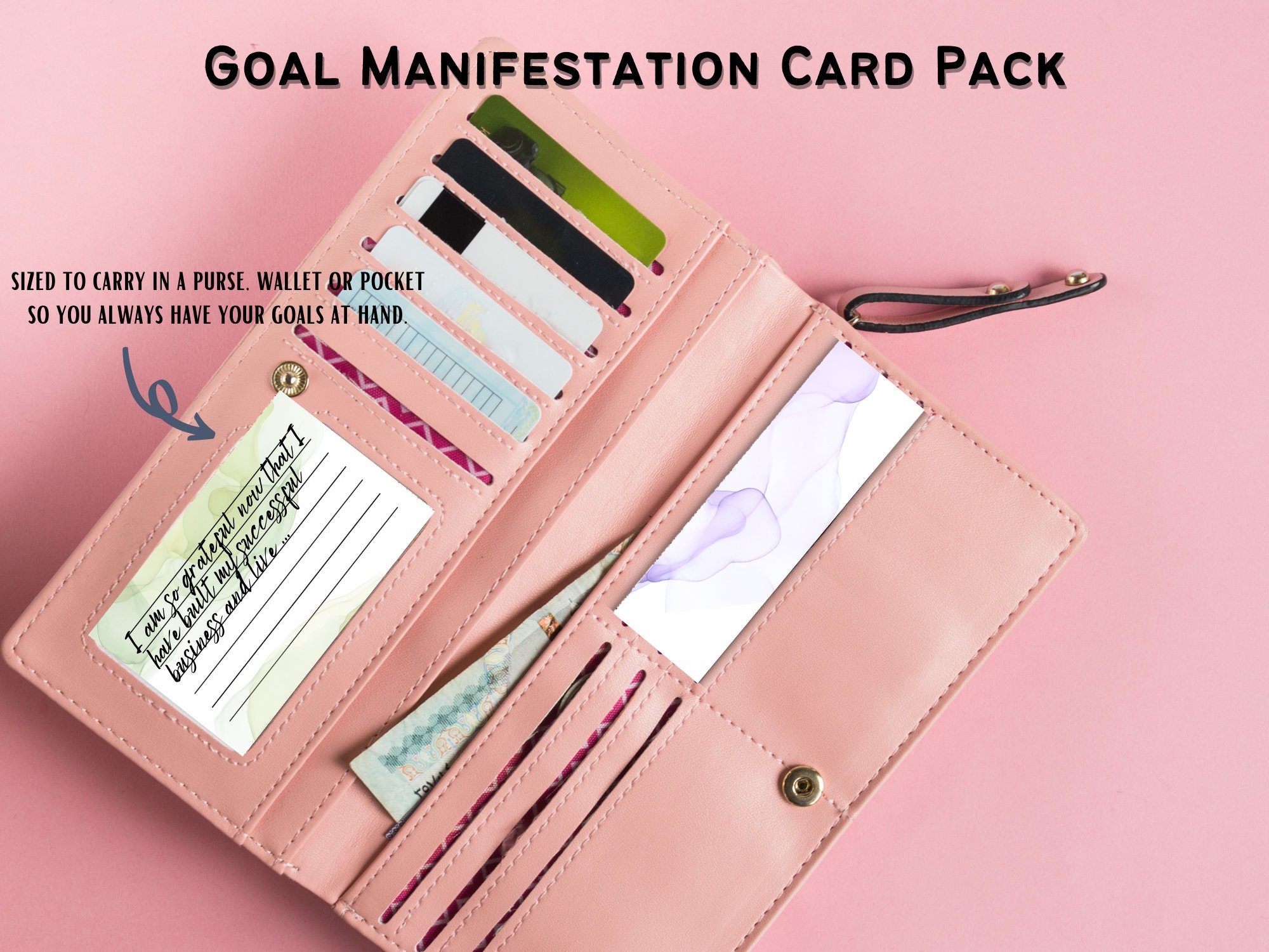 Manifestation Printable Cards, Personal Goal Cards, Printable Instant ...