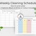 Cleaning Schedule Template Blank, Printable Cleaning Checklist ...