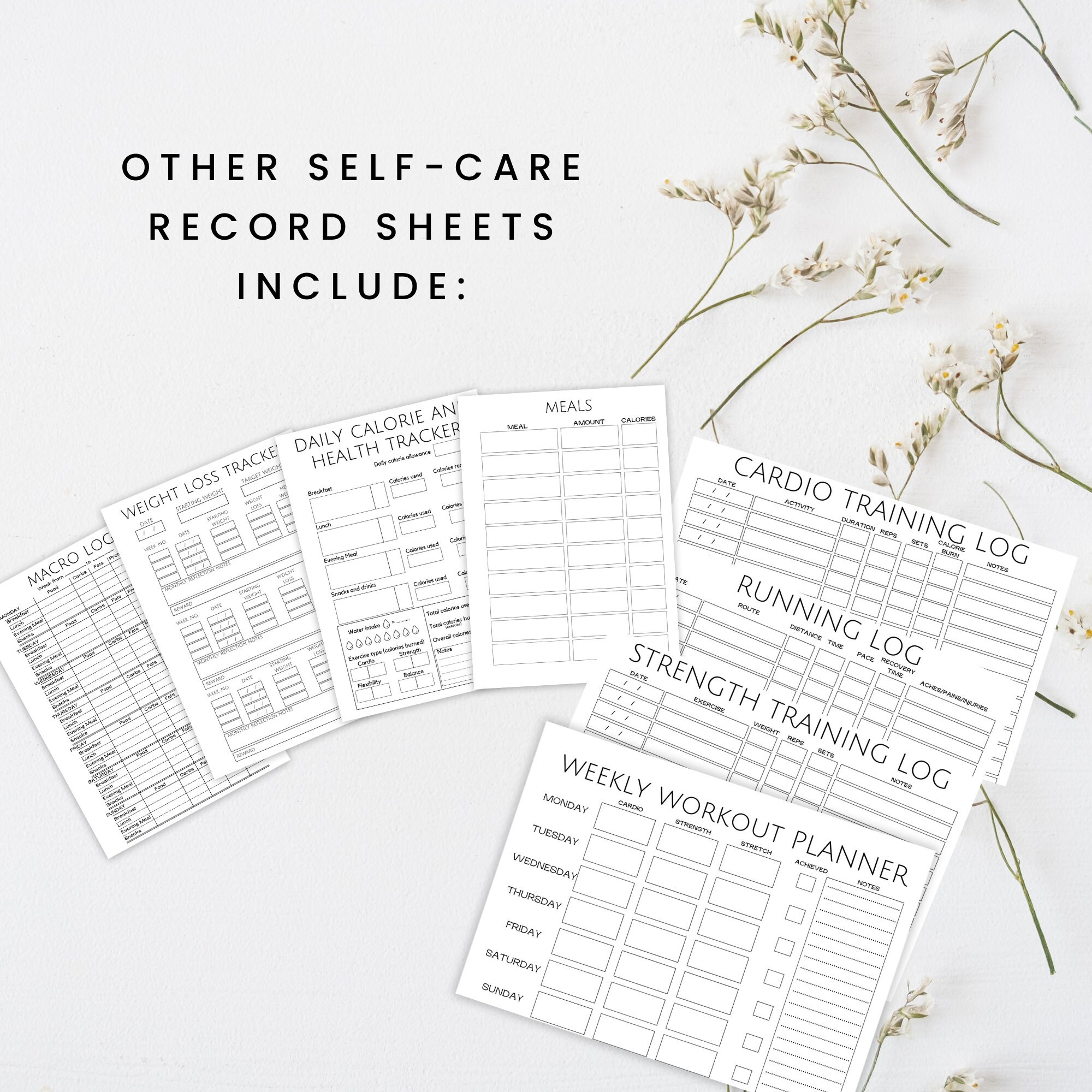 Macro Tracker Sheet Food Log, Printable Daily Macro Tracking, Food ...