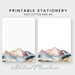 Printable Writing Paper Set, Stationery Printable, Paper Set, Hills and ...