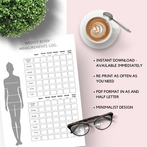 Body Measurement Tracker, Printable Body Statistics Record Sheet ...