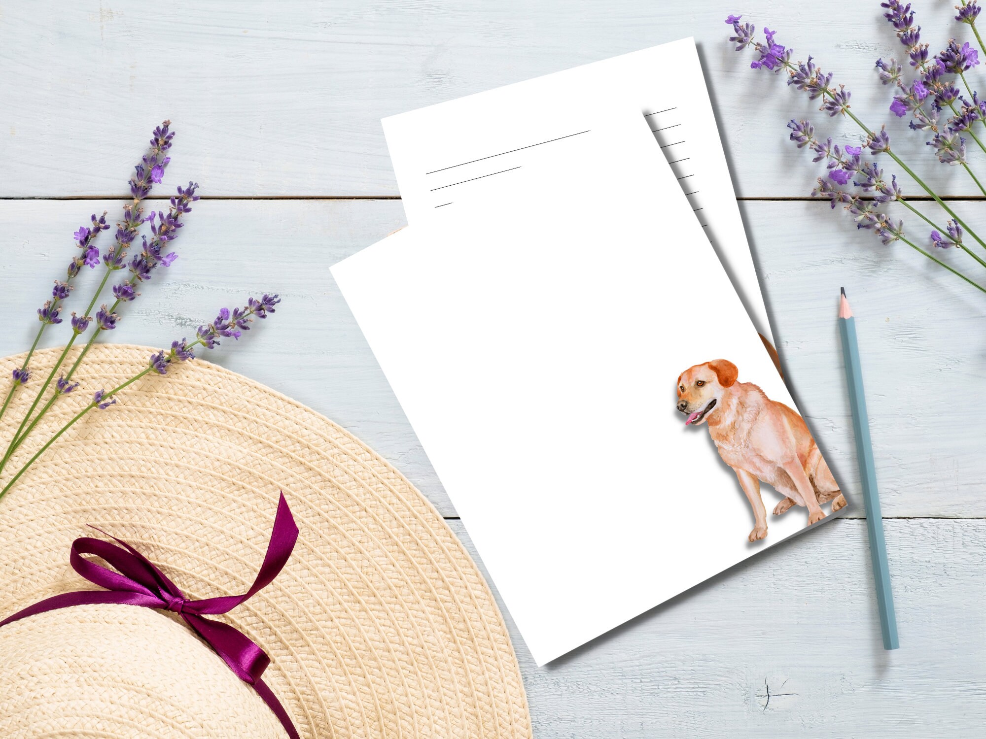 Labrador Printable Letter Writing Paper, Labrador Journal Paper ...