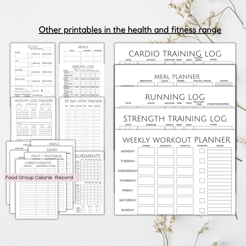 Macro Tracker Sheet Food Log, Printable Daily Macro Tracking, Food ...