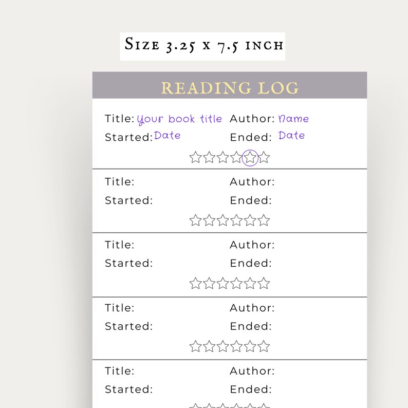 Printable Bookmark, Floral Reading Log, Library Card Book Mark, Book ...