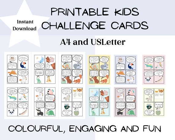 Printable Kids Challenge Cards Communication Skills Card | Etsy