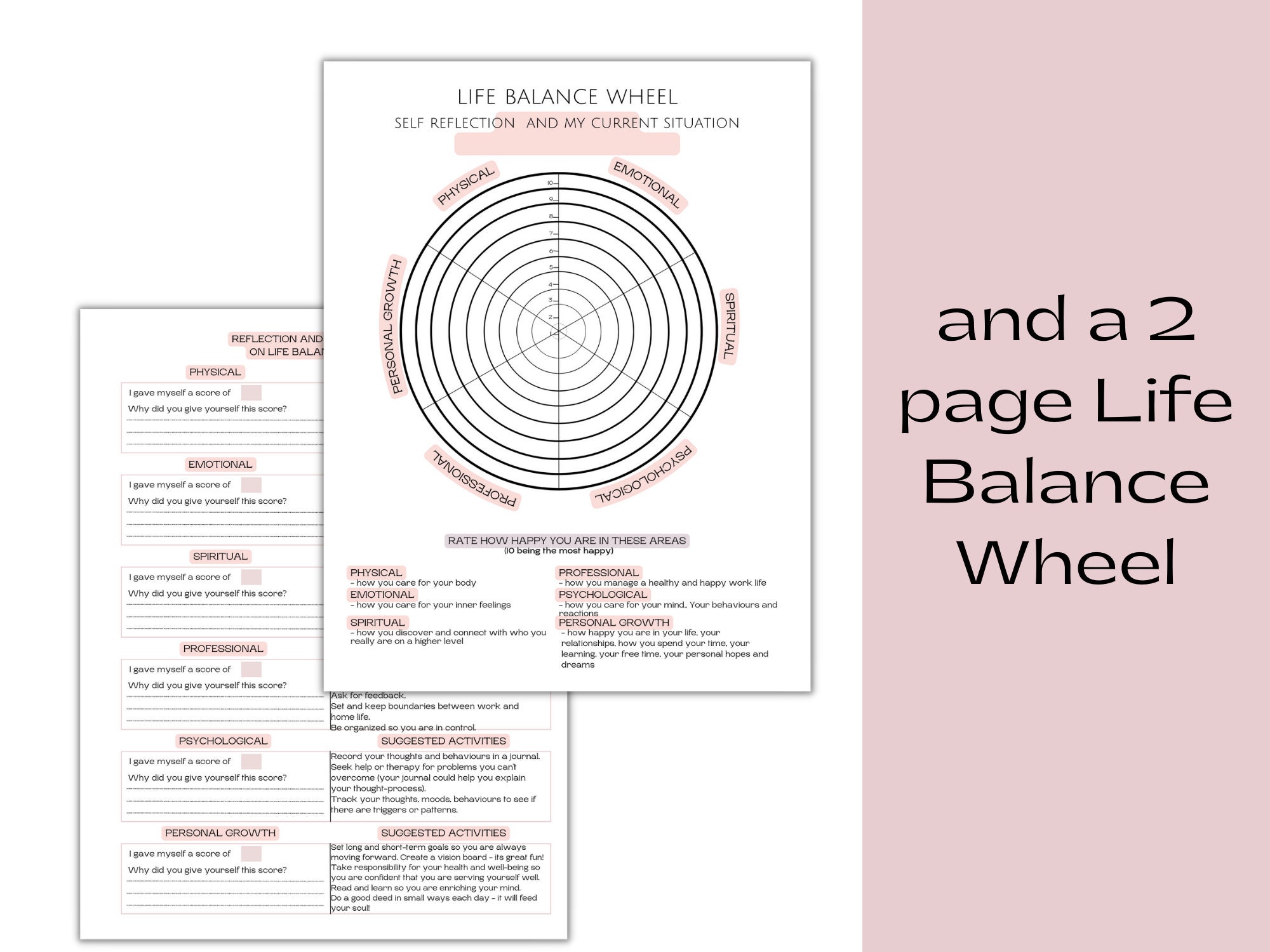 Self Care Templates, Wellness Toolkit, Holistic Selfcare Worksheet ...