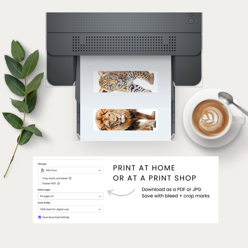 Printable Wild Animal Bookmarks Bundle, Jungle Book Page Tracker ...