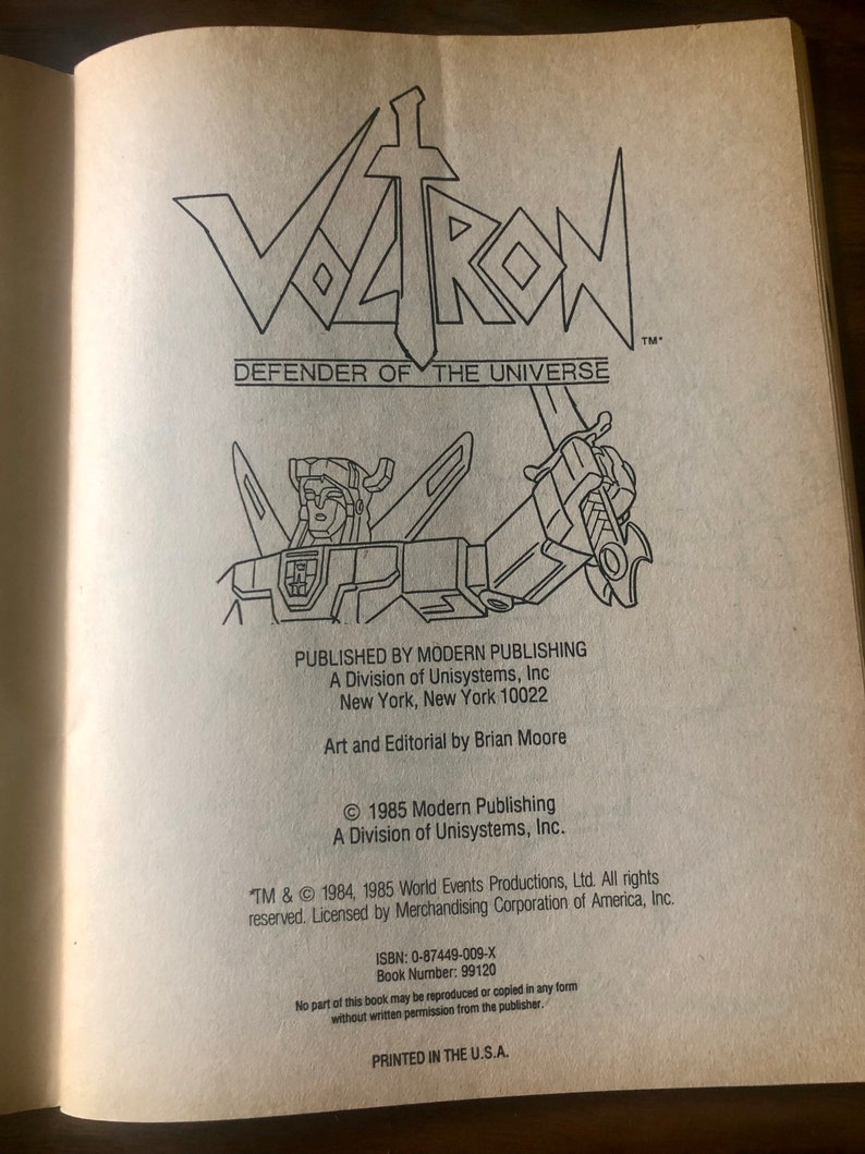 Voltron Coloring and Activity Book - Etsy