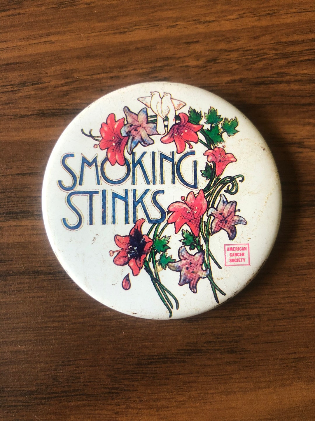 Vintage Smoking Stinks Pin/button - Etsy