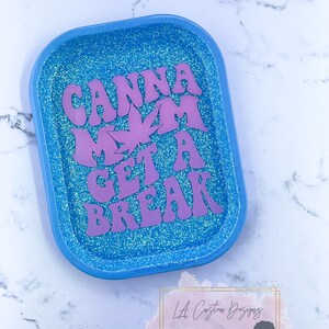 Canna Mom Get a Break Mini Tray With Magnetic Lid | Bejeweled Tray ...