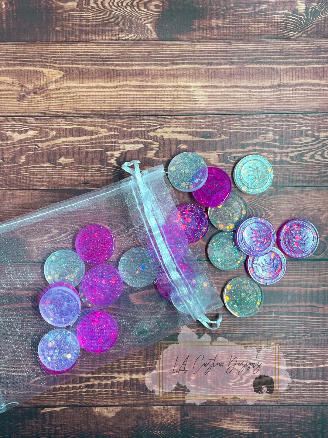 Replacement Glitter Resin Checkers Pieces ONLY | Enchanted Opal ...
