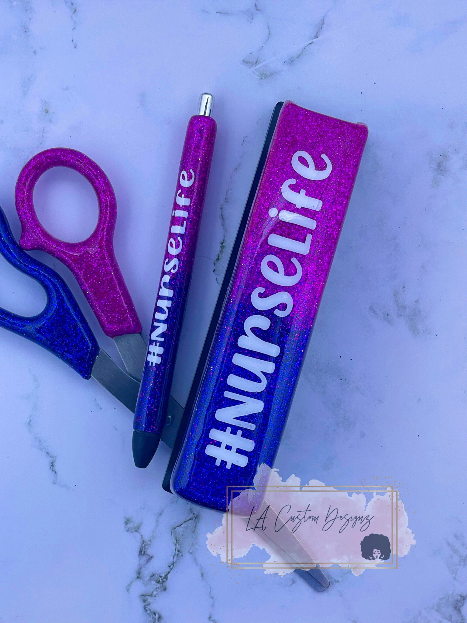 6 Piece Resin Office Supply Set Resin Scissors Resin - Etsy