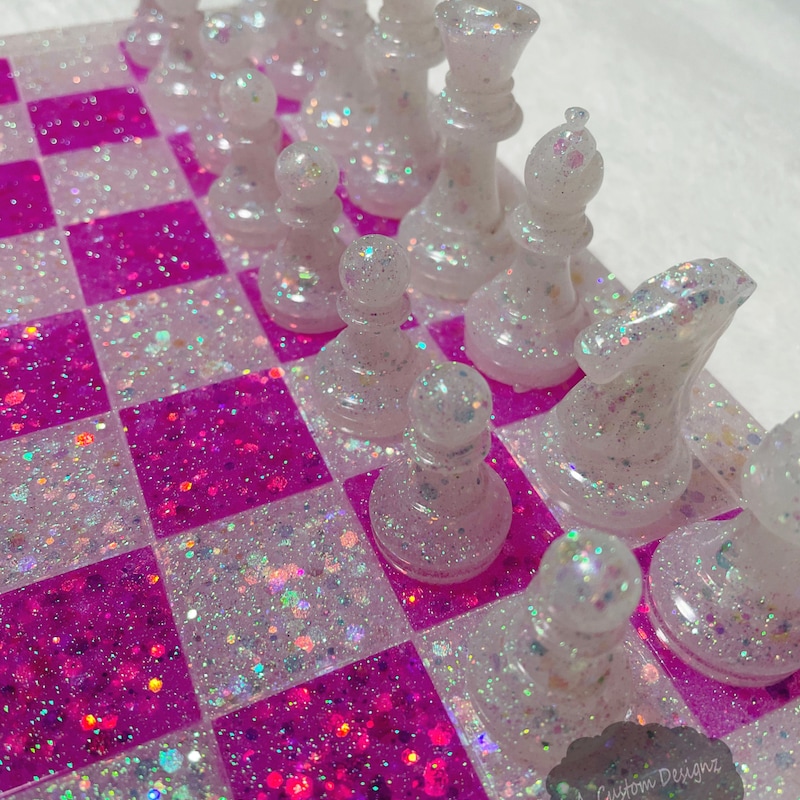 Wooden Chess Board Epoxy - Etsy