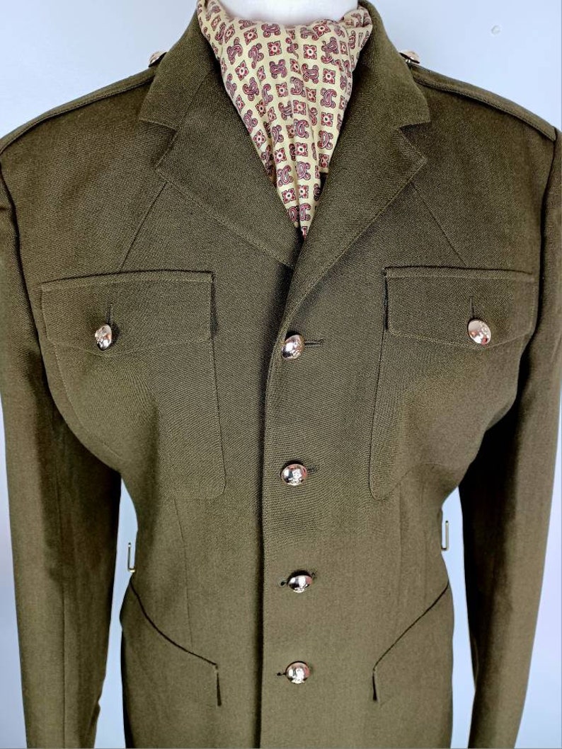 Vintage British Army Military Tunic Jacket Khaki Indie Alternative ...