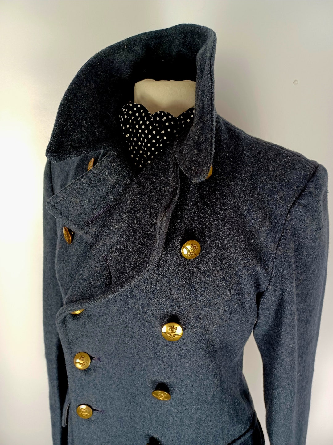 Vintage 1960s RAF Greatcoat Military Blue Grey Coat British Small - Etsy