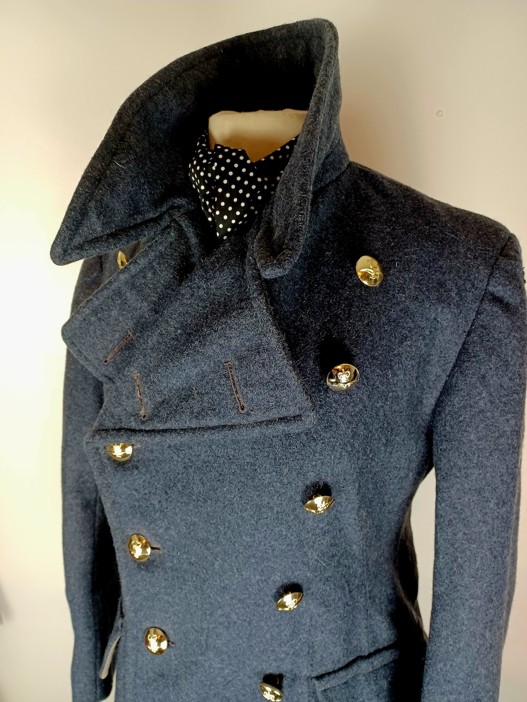 Vintage 1950s RAF Greatcoat Military Blue Grey Coat British Small - Etsy UK