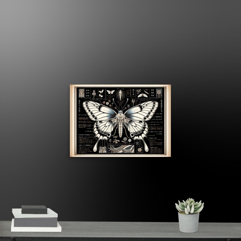 Monochrome Moth Diagram Poster - Etsy