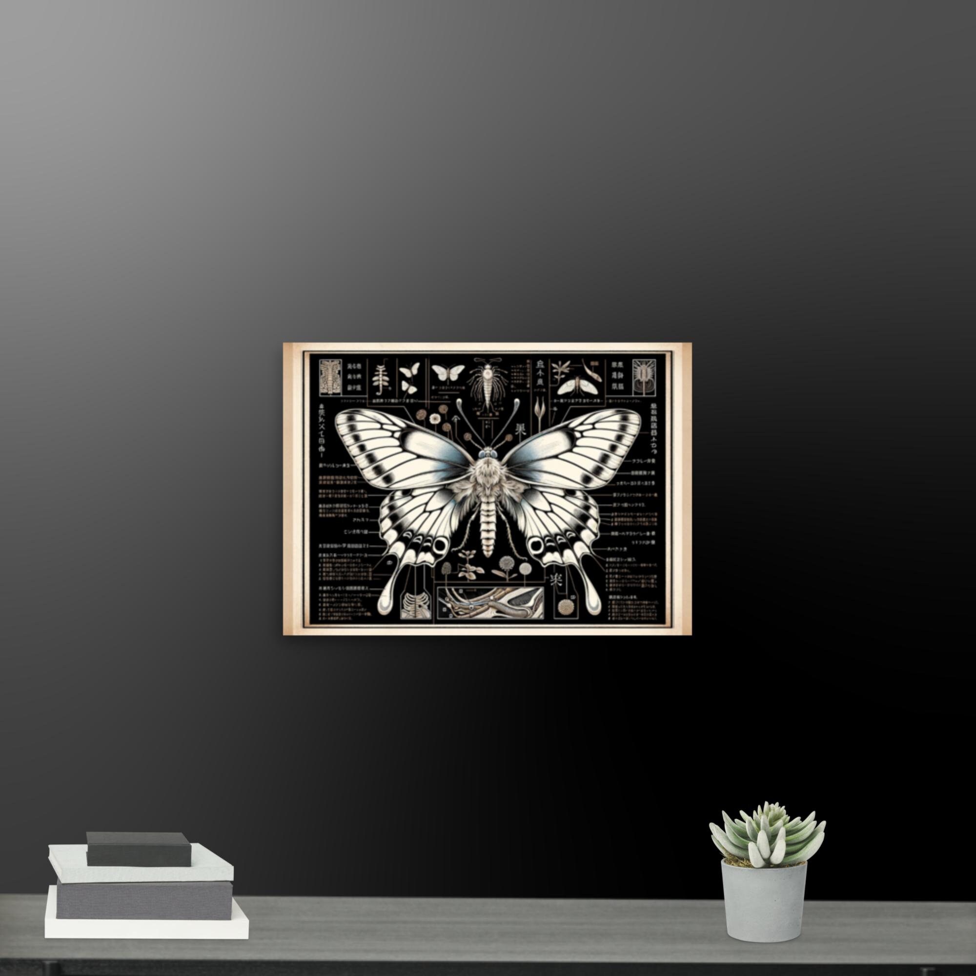 Monochrome Moth Diagram Poster - Etsy