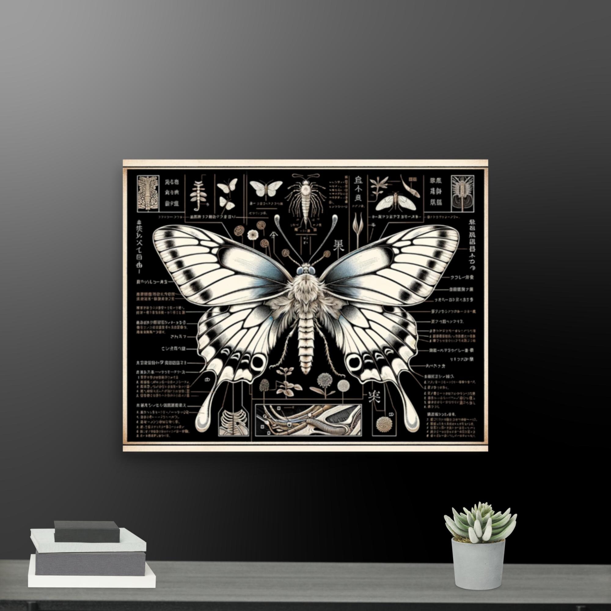 Monochrome Moth Diagram Poster - Etsy