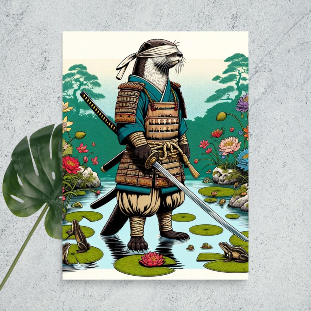 Blind Otter Samurai Poster - Etsy