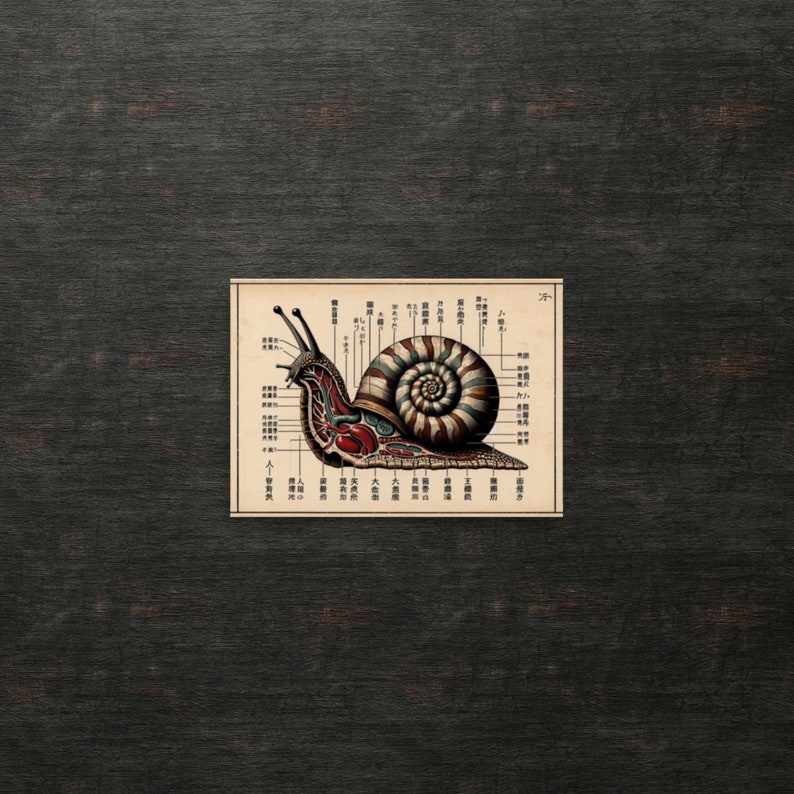 Japanese Snail Anatomy Poster - Etsy