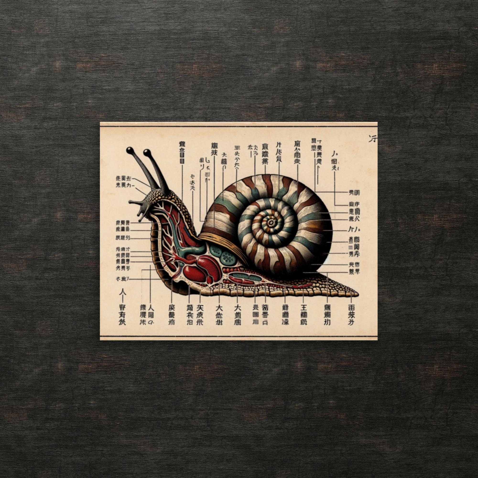 Japanese Snail Anatomy Poster - Etsy UK