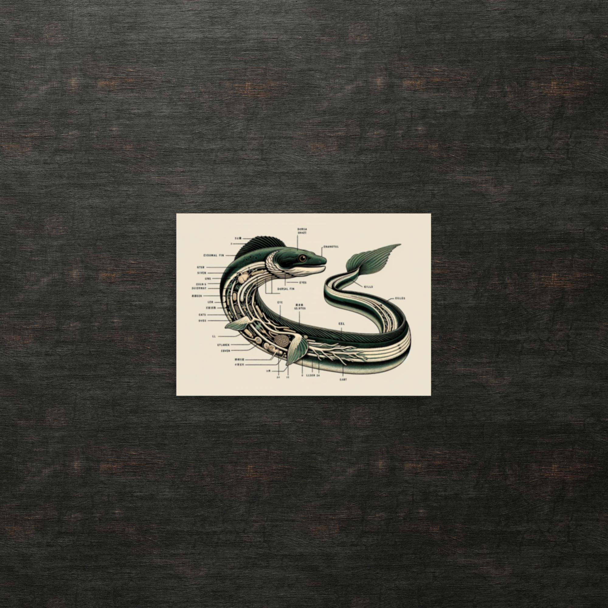 Traditional Japanese Eel Anatomy Chart Poster - Etsy