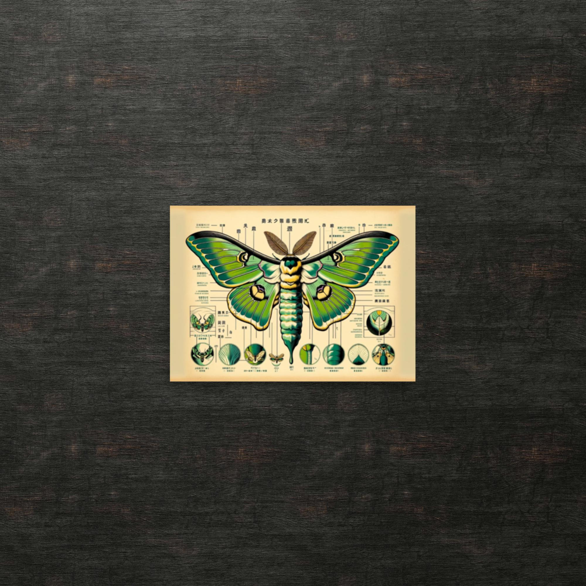 Japanese Luna Moth Diagram Poster - Etsy