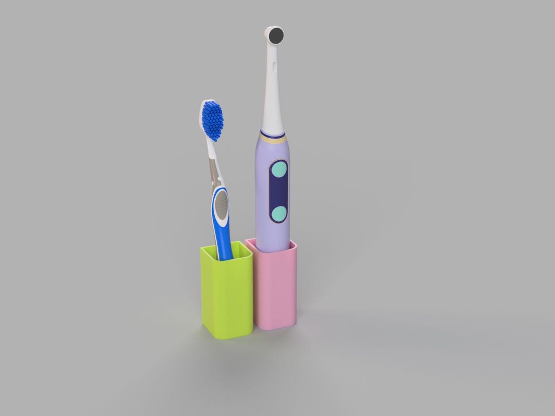 Toothbrush Holder STL | Wall-mounted 3D Printable Bathroom Organizer - Etsy