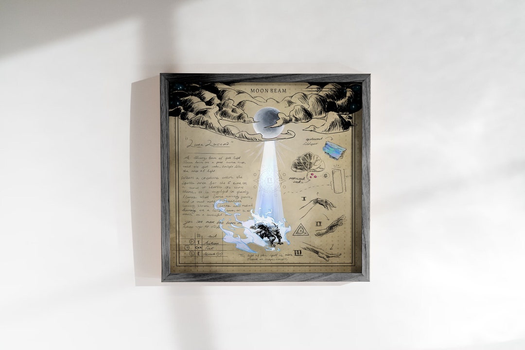 D&D Moonbeam Spell Print - Etsy