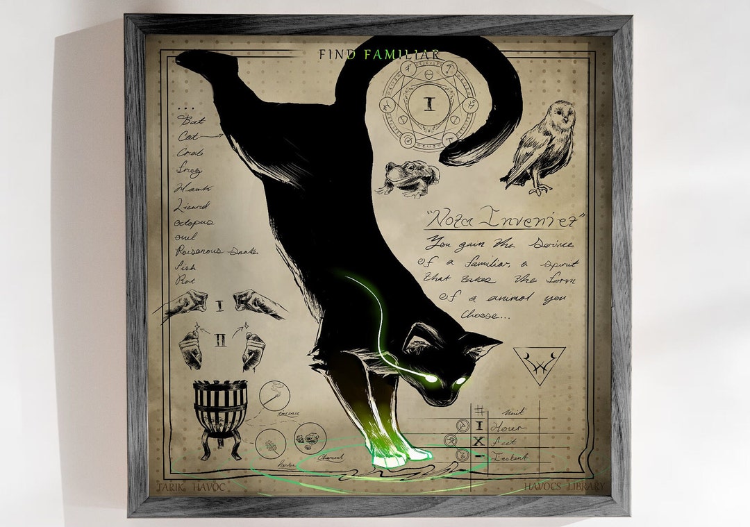 D&D Find Familiar Spell Print - Etsy