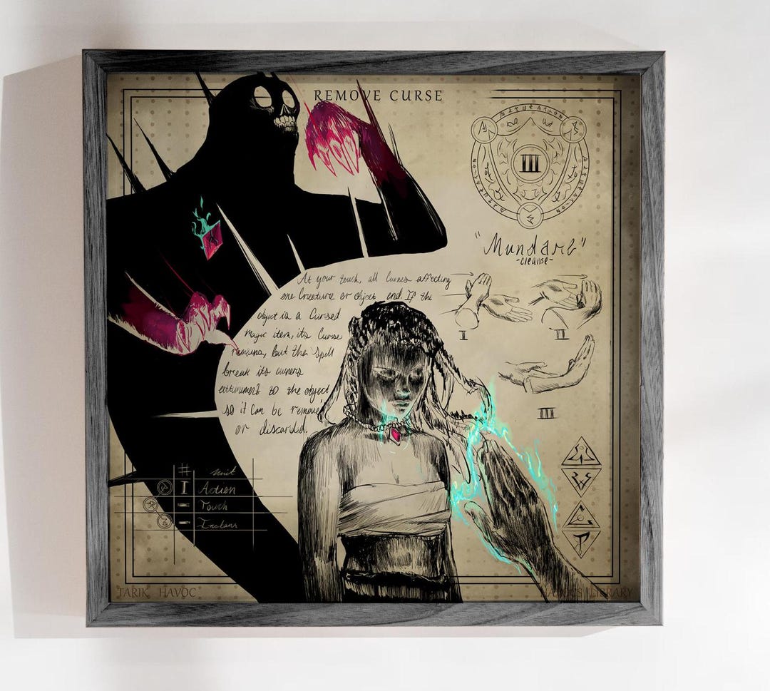 D&D Remove Curse Spell Print - Etsy