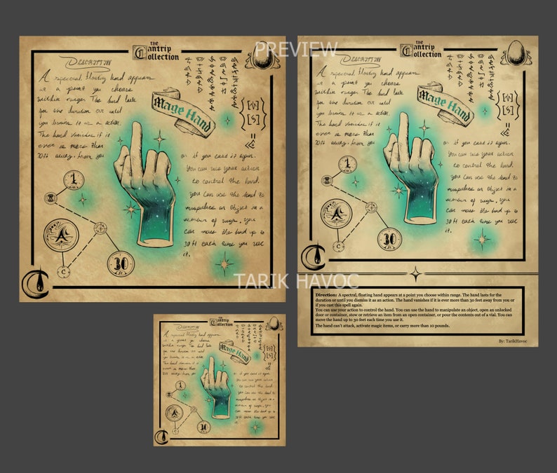 D&D Mage Hand Print | Etsy