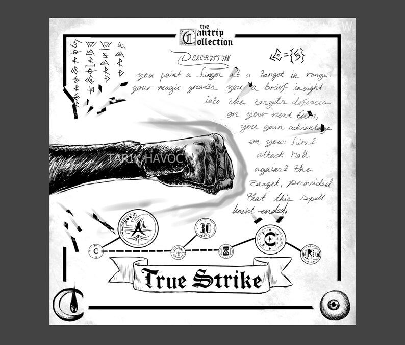 D&D True Strike Print - Etsy