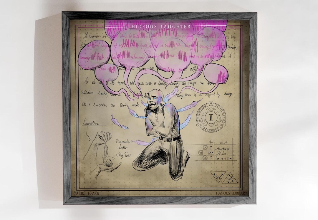 D&D Hideous Laughter Spell Print - Etsy