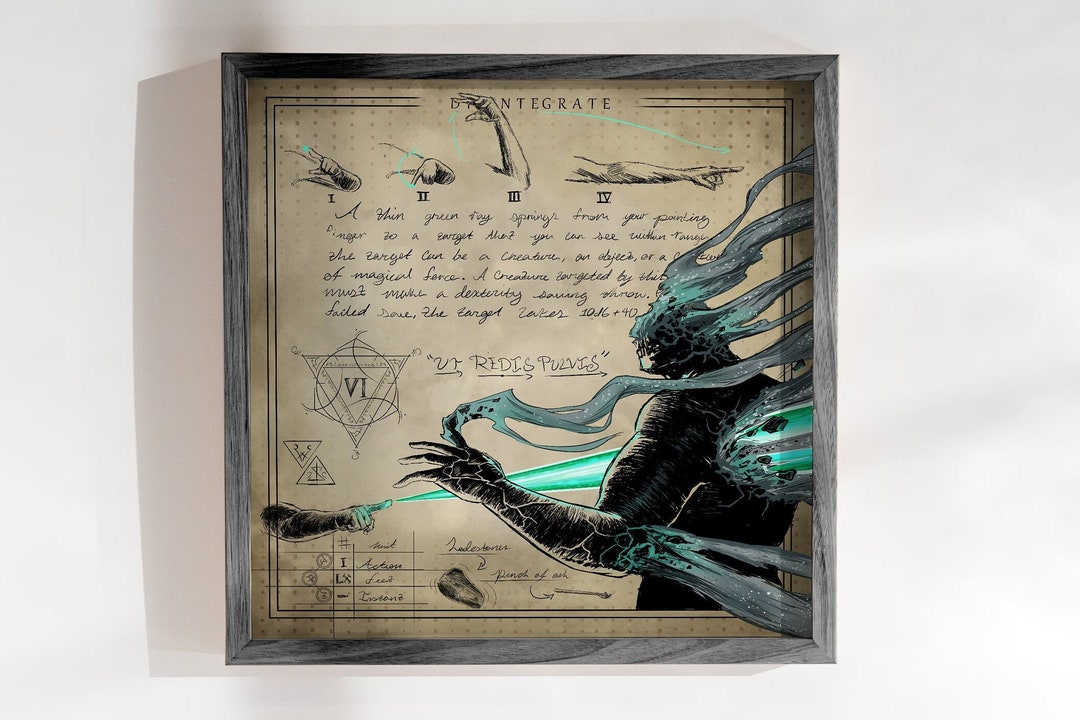 D&D Disintegrate Spell Print - Etsy