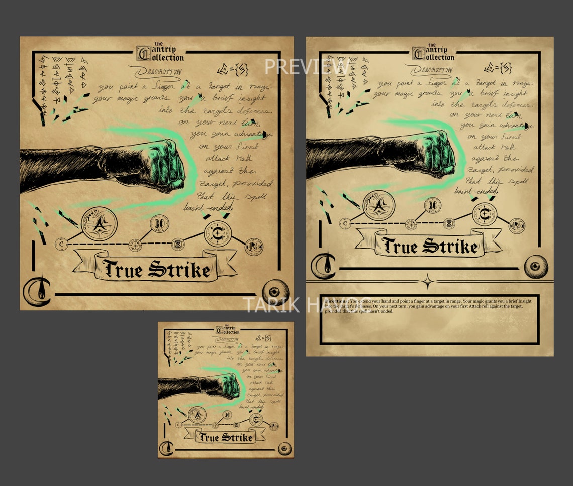 D&D True Strike Print | Etsy
