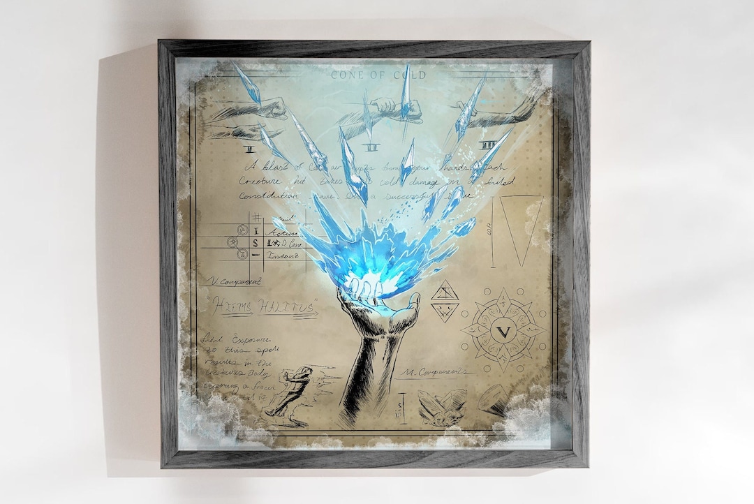D&D Cone of Cold Spell Print - Etsy