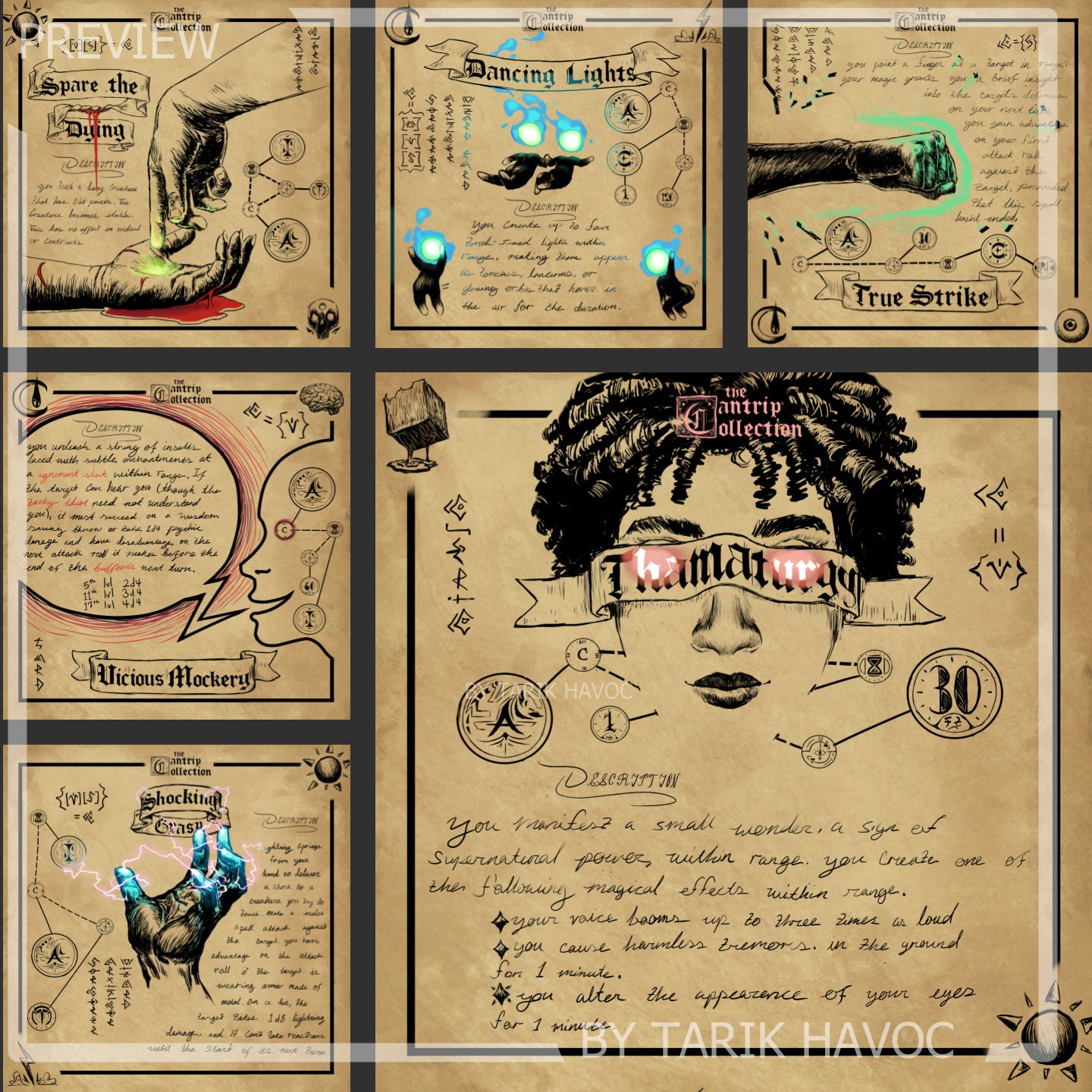 DND Spell Print Set Bundle 24 Total - Etsy UK