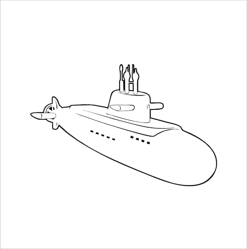 13 Submarine Outline Svg's and Dxf's - Etsy