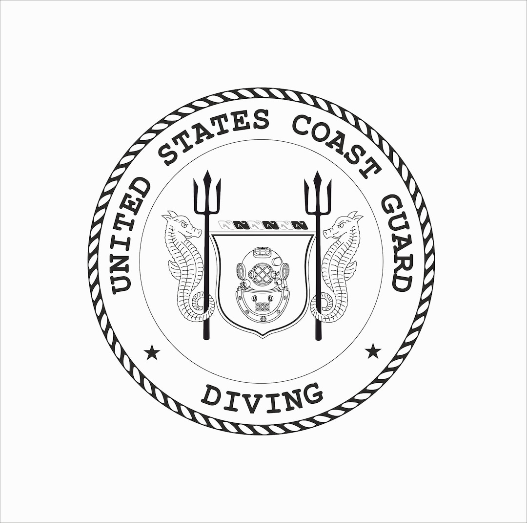 Coast Guard Diving Insignia SVG DXF PDF - Etsy