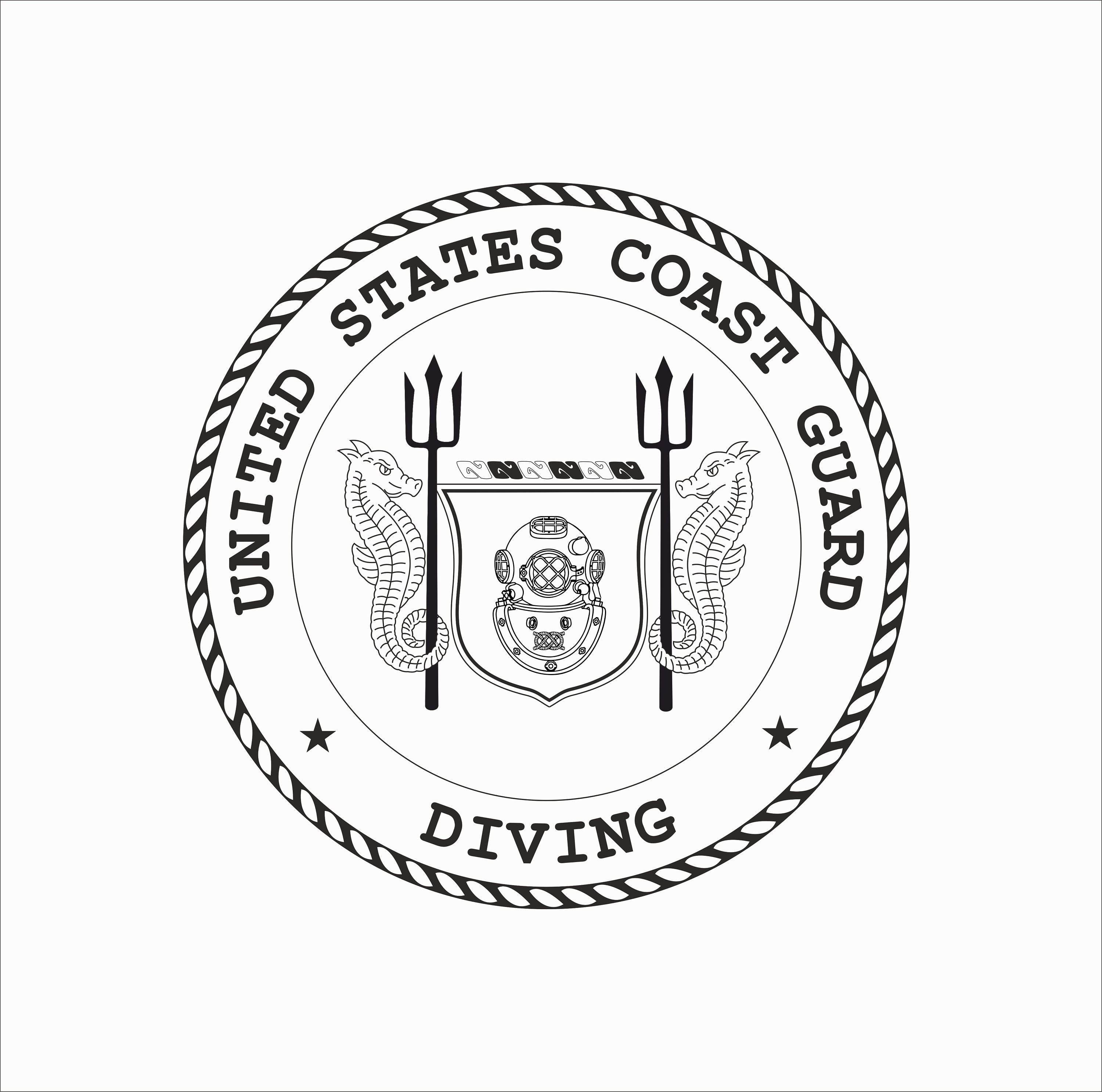Coast Guard Diving Insignia SVG DXF PDF - Etsy