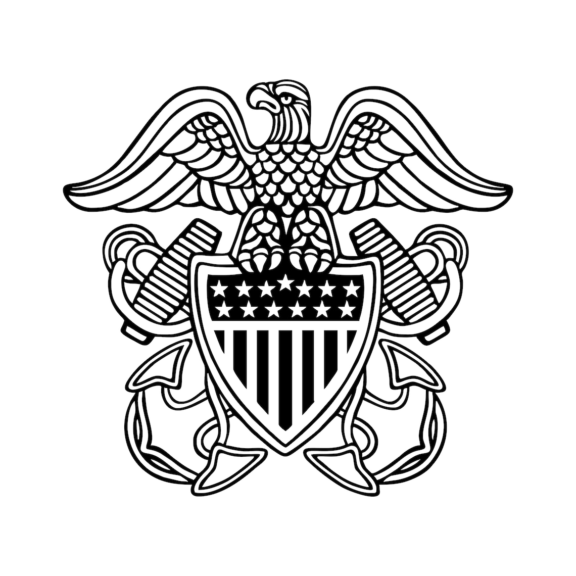 US Navy Officer Crest Svg Dxf Pdf - Etsy