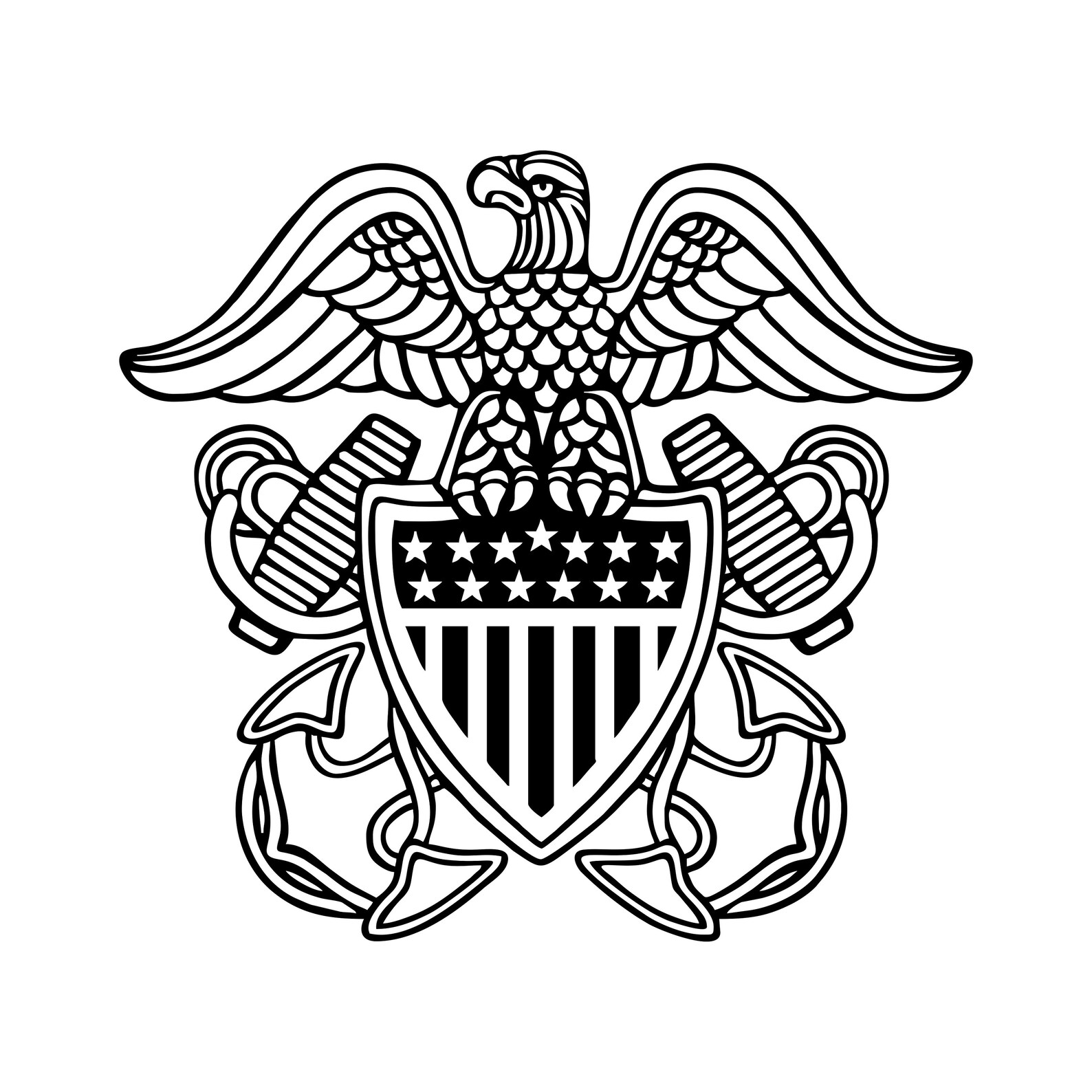 US Navy Officer Crest Svg Dxf Pdf - Etsy